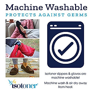 isotoner Men's Slippers, Open Back Slip On with Gel Infused Memory Foam, Indoor/Outdoor Sole and Skid Resistance