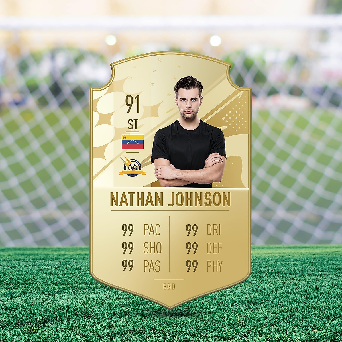 crypto Personalized Soccer Plaque 2023 Improved Model | Ultimate Team Card Famous Video Game | Soccer Decorations for Bedroom | Soccer Gifts for Boys & Girls | Multiple Size & Shapes Options