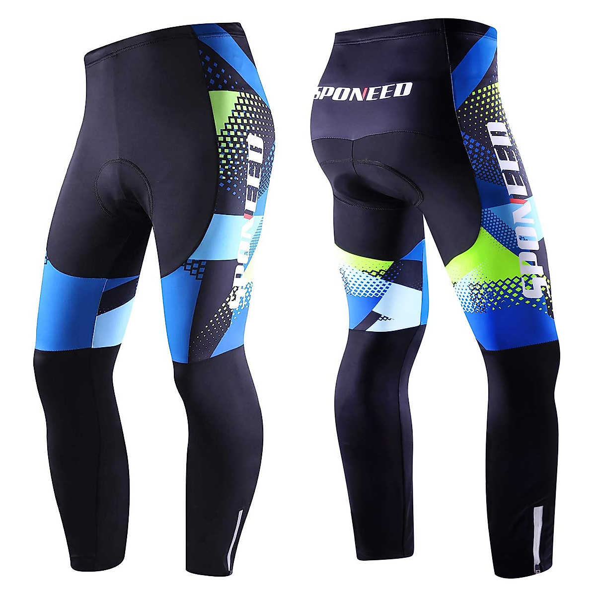 sponeed Cycle Pants Men Long Sleeve Winter Bike Shorts Cycling Clothes Padding Bicycle Wear US XL Multi