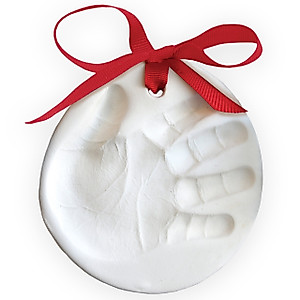 Child to Cherish Baby Handprint or Footprint First Christmas Ornament Kit
