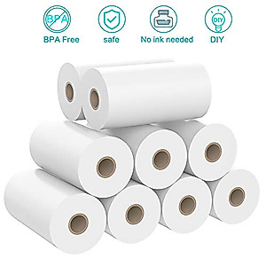 9 Rolls Kids Instant Camera Refill Print Paper- Photo Printer Thermal Paper Rolls Instant Print Camera Refill Paper for Kid's Instant Camera Favors Supplies