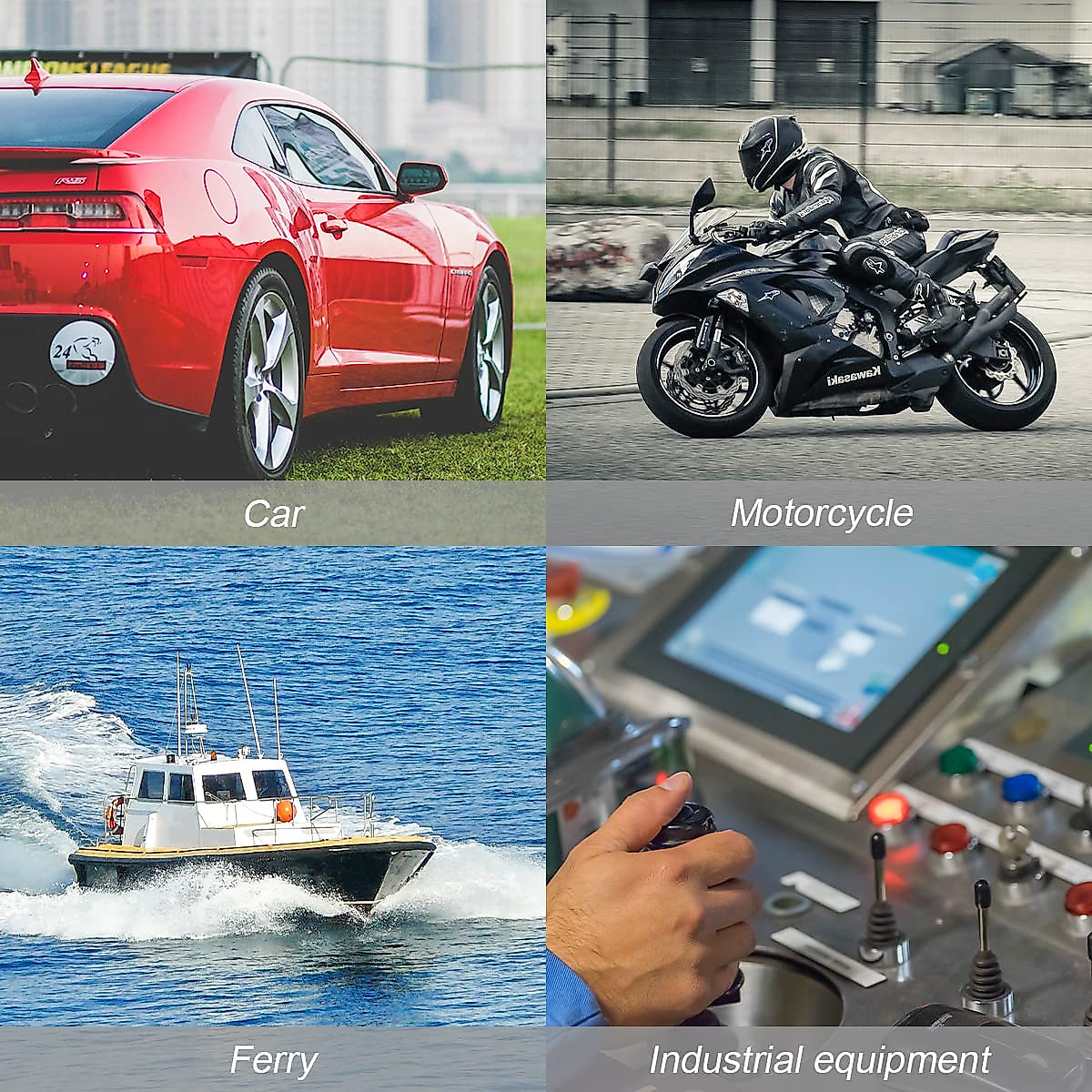 300DB Super Loud Train Horn, 2PCS Car Air Electric Snail Double Horn, 12V Waterproof Air Horns Replacement Kit, Automotive Accessories Universal for Car, Motorcycle, Truck, Bike, Boat (Red)