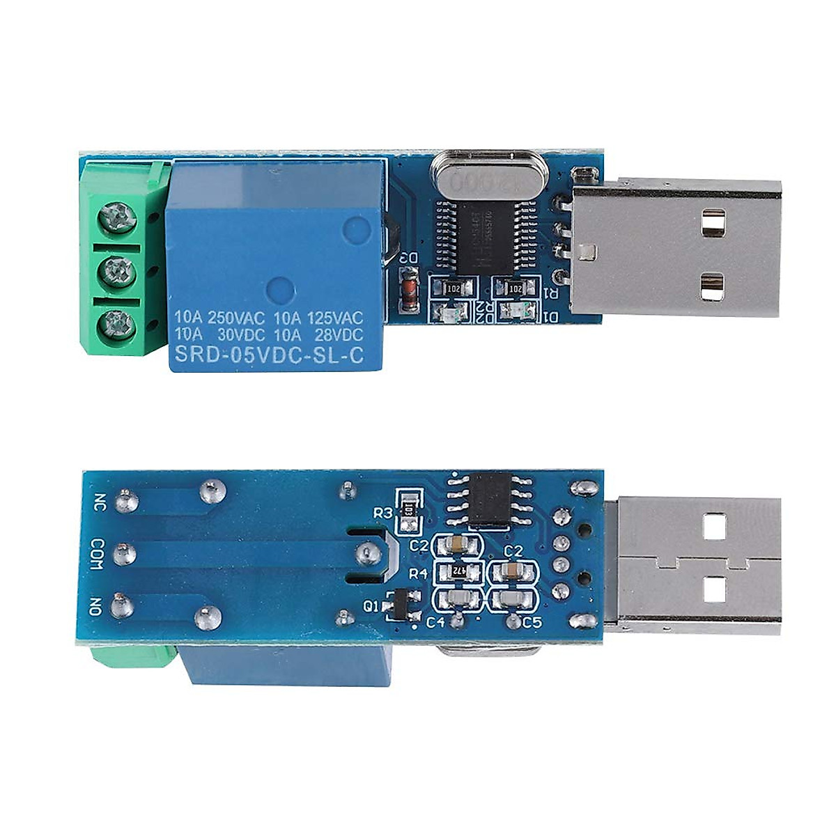 Taidda USB Relay Module, Sturdy Durable Lightweight Lcus1 USB Relay Module Intelligent USB Switch Control Module Onboard Ch340 Control Chip