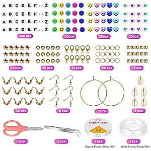 Moyofree 28 Colors Clay Beads for Bracelet Making, 6380 Pcs Flat Round Polymer Heishi Clay Beads DIY Jewelry Marking Kit for Bracelet Necklace Charm kit and Elastic Strings