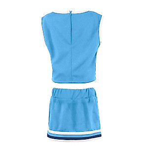 Little King NCAA Toddler/Youth Girls Team 2 Piece Cheer Dress-North Carolina Tar Heels-3T