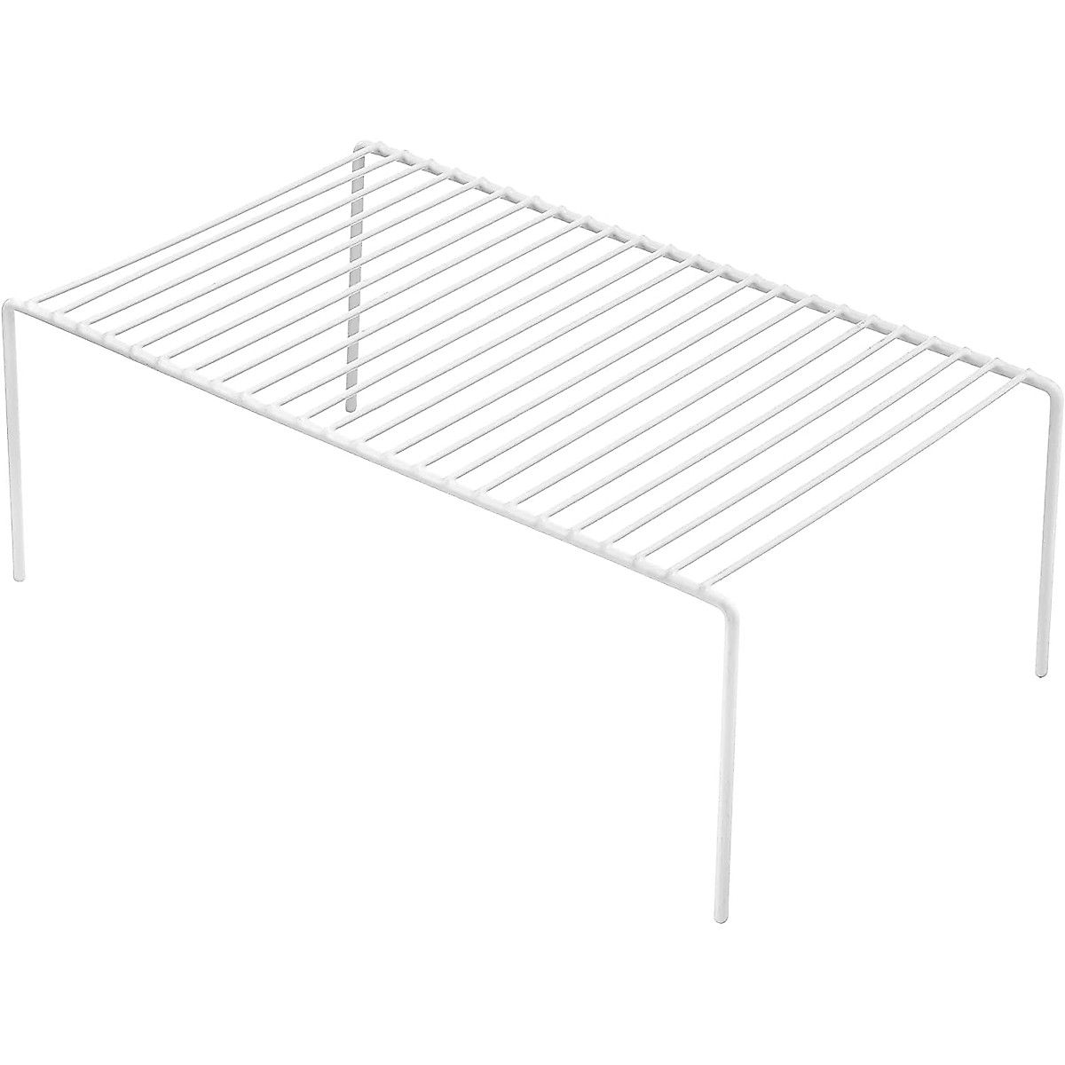 KIKIBRO Heavy Duty Cabinet Storage Shelf Rack, Large Rustproof Stainless Steel Food Kitchen Organizer for Spice, Cabinets, Pantry Shelves, Countertops Dishes, Plates, Bowls, Mugs, Glasses - Set of 6