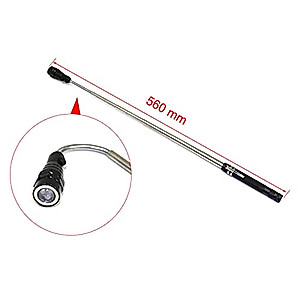 TTSLVS Gifts for Dad&Men Fathers Day,Magnetic Pickup Tool with LED, Telescoping Magnet Flashlight Pickup Stick Cool adget,Thanksgiving Day Christmas Stocking Stuffers Gift for Husband Boyfriend,Black