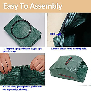 AimGrowth 30 Gallon Heavy Duty Brown Paper Lawn and Leaf Bags with 20 GAL Dustpan-Type Bag, 2-Ply Heavy Duty Large Kraft Paper Bags (10 Count) | Tear Resistant Yard Waste Bag for Home and Garden