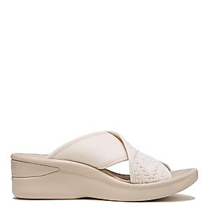 BZees Womens Sundance Slide Sandal Eggnog Beige 9.5 M