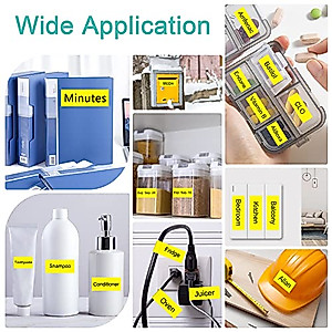 NineLeaf 10 Pack Compatible Label Tape Replacement for Brother TZe TZe-651 TZ-651 TZ651 Black on Yellow Laminated Tapes 24mm 1'' x 26.2 ft Work with P-Touch PT-D600 PT-P710BT 2730 E500 Label Maker