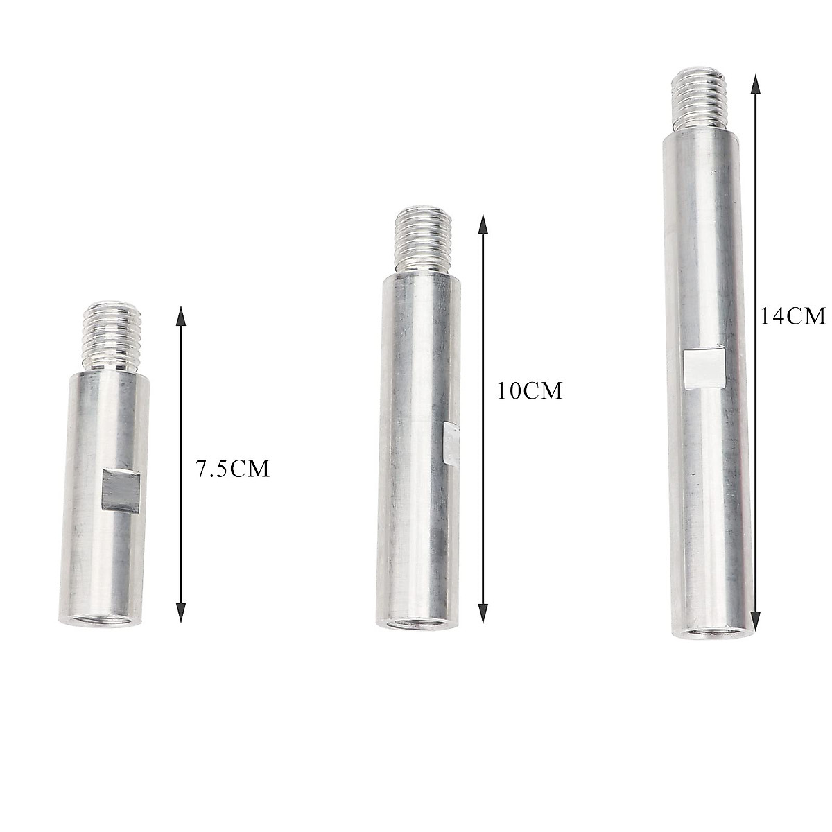 Angle Grinder Extension Shaft, M14 Connecting Rod 3Pcs Set for Polishing Machine (75mm 100mm 140mm)