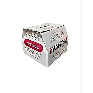 Live Bird Shipping Box with Divider Economy Size 12" x 12" x 10" Tall - for Poultry, Quails, Pigeons & Canaries 1 Box (1 ct)