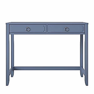Novogratz Her Majesty 2 Drawer Writing Desk, Blue