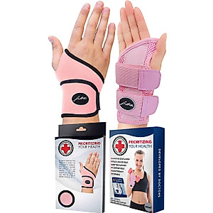 Dr. Arthritis Bundle: Wrist Support (Pink) + Fitted Wrist Support (Pink, Right)