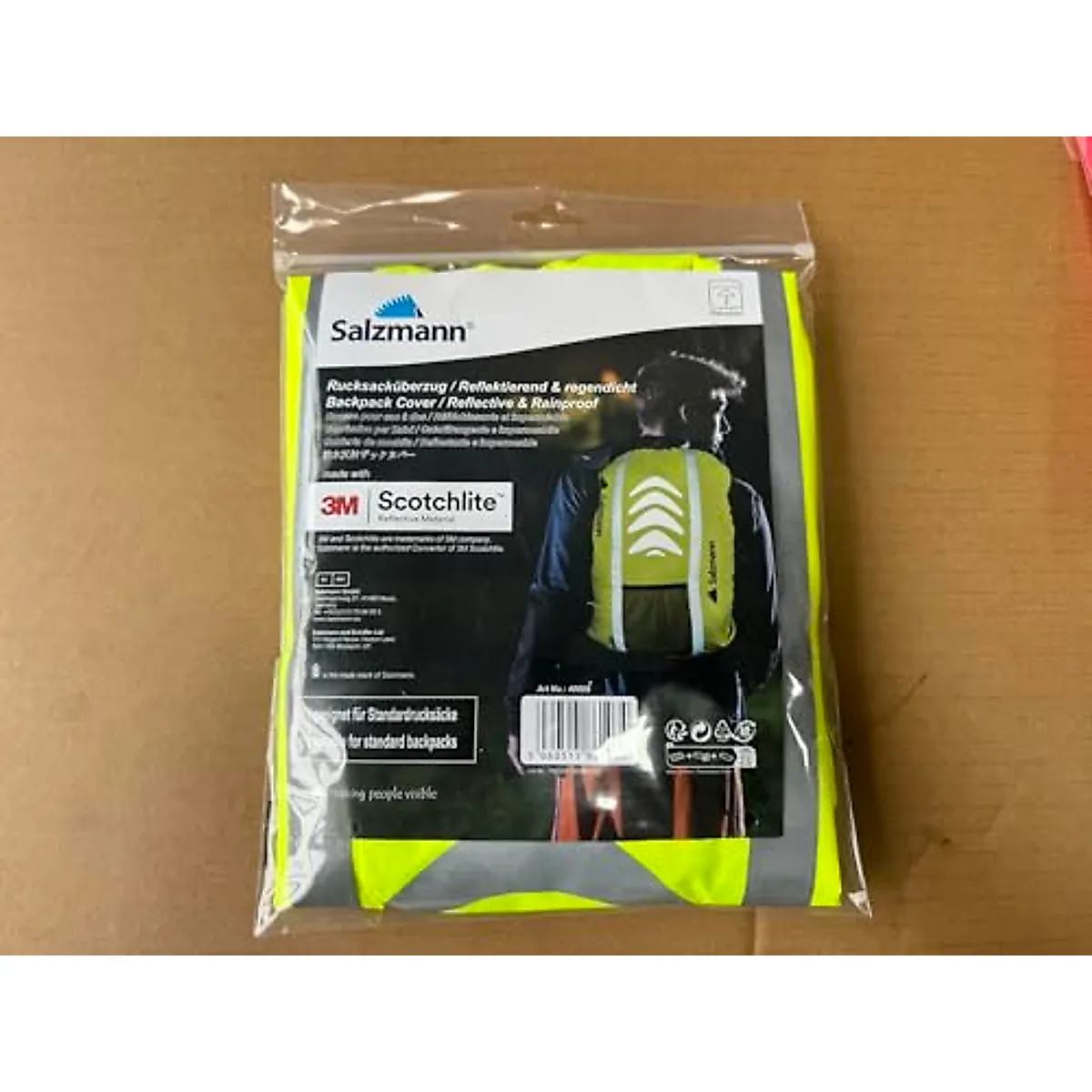 Salzmann Reflective Backpack Cover | High Visibility, Waterproof & Weatherproof | Ideal for Cycling, Running & Hiking | Made with 3M Scotchlite