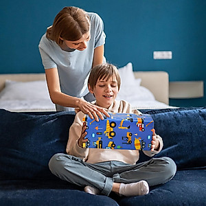 Birthday Wrapping Paper Construction Design 6 Sheets,Road Under Construction Excavator Tractor Dump Truck Wrapping Paper for Kids Boys,Folded Flat 20x28 inches per Sheet for Birthday Baby Showers