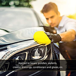 20 Pieces 5 Inch Cars Microfiber Wax Foam Applicator Pads with Finger Pocket, Wax Polishing Pad Applicator Cleaning Pads Microfiber Round Foam Sponge for Car Hand Polish, Yellow Green Blue Dark Blue