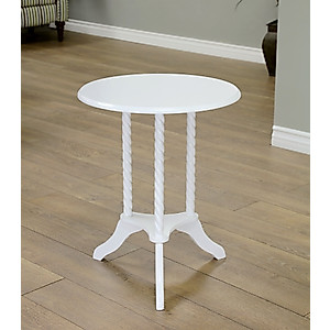 Frenchi Furniture Table, White, 18.91 in x 18.91 in x 22.97 in