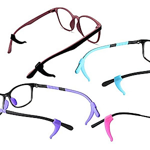 YINGFENG 15 Pairs Multicolored Anti-slip Eyeglass Ear Grips Hook, Kids and Adults Sport Eyeglass Strap Holder, Eyewear Retainer with Box, Silicone Anti Slip Holder for Glasses for Eyeglass Temple Tip