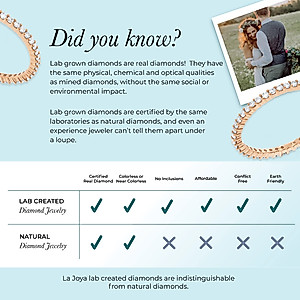 La Joya 1/2 CT TW Certified Lab Created Diamond Eternity Rings for Women | Sparkling 10k Rose Gold Wedding Bands for Women, Stackable Band and Diamond Anniversary Band | Ring Size 5.5