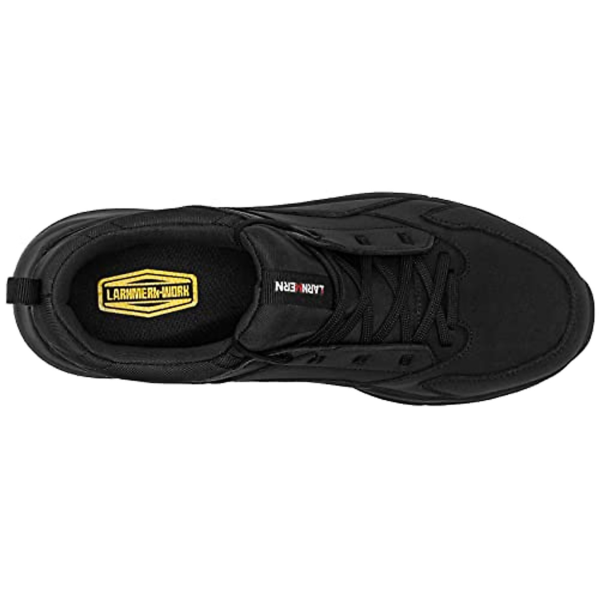 LARNMERN Non Slip Work Shoes for Men Fashion Walking Sneakers Kitchen Chef Shoe Waterproof Food Service Restaurant Slip Resistant Comfortable Leather Casual Athletic Tennis Shoes/10.5/Black