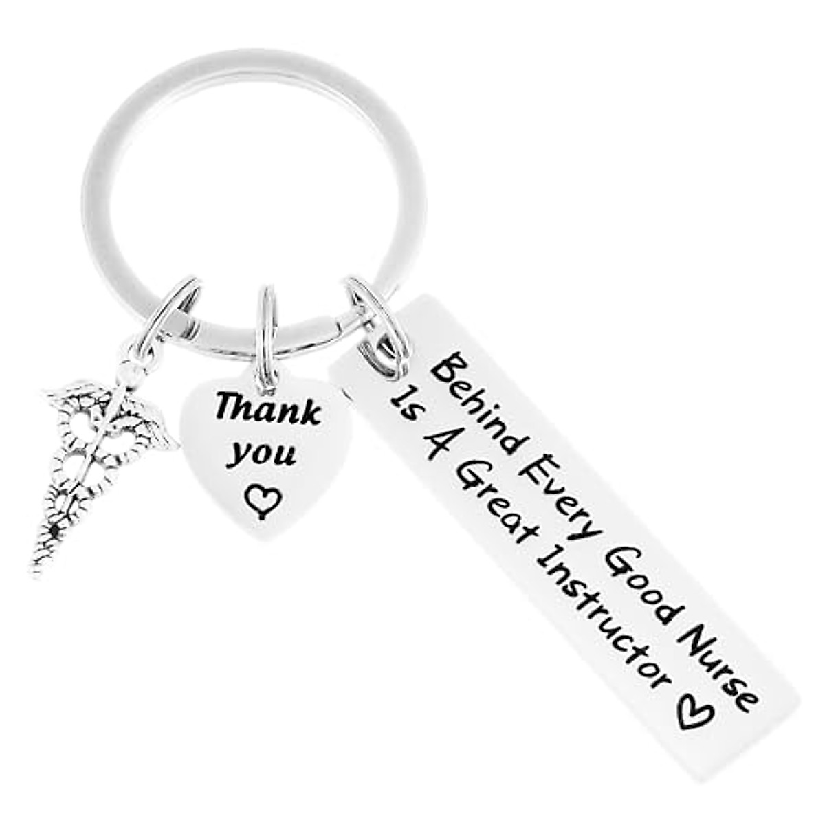 Kivosliviz Nurse Preceptor Keychain Gifts for Women Men Male Nurse Teacher Gifts Nursing Clinical Instructor Appreciation Best Nurse Professor Jewelry Clinical Instructor Keychain