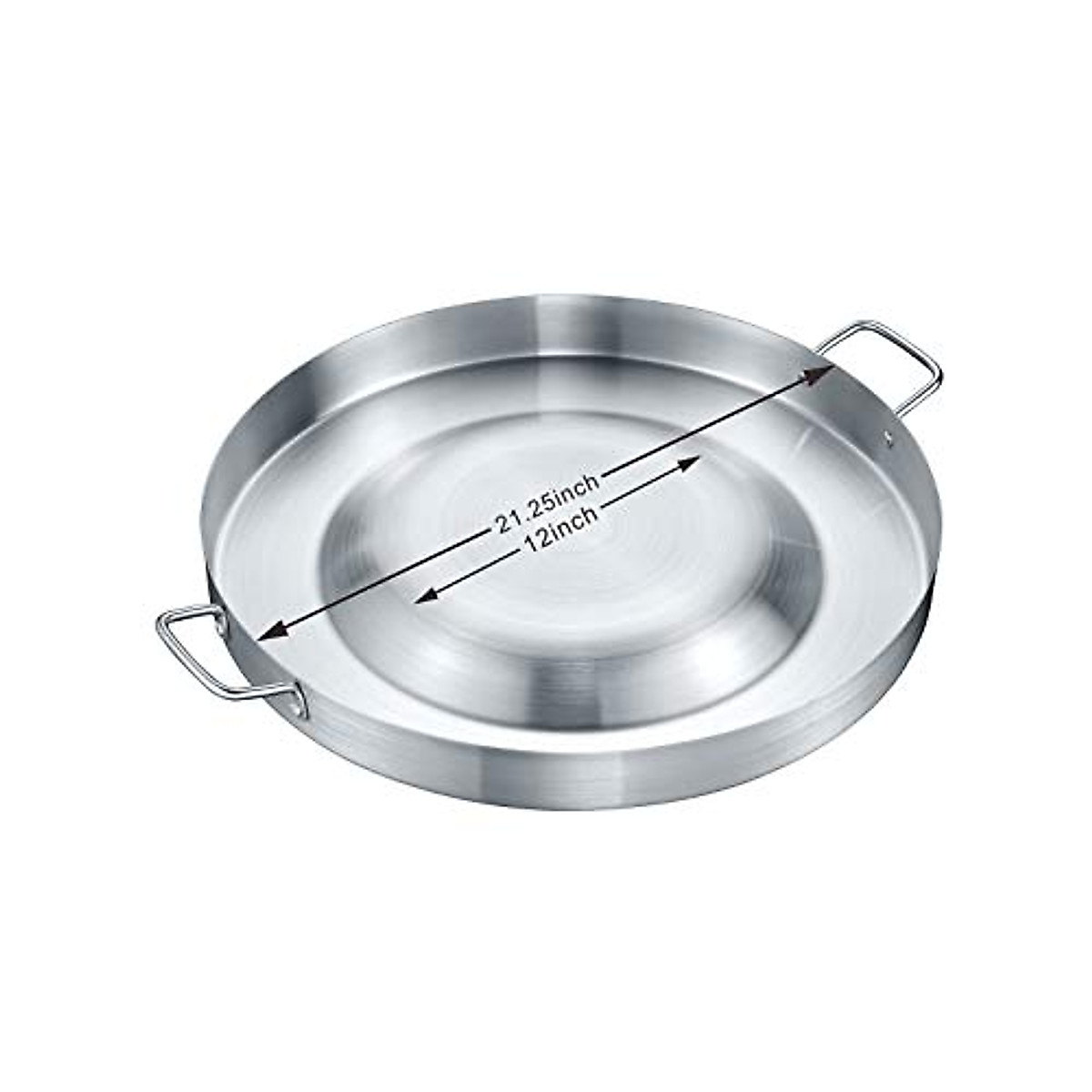 Concord Large Stainless Steel Convexed Comal Coza, 21.25" Mexican Discada (21.25)