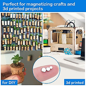 TRYMAG Small 400Pcs Rare Earth 3 Different Sizes Tiny Mini Magnets for Crafts, Small Round Fridge Magnets for Miniatures, Refrigerator, Office, Kitchen Cabinet, DIY