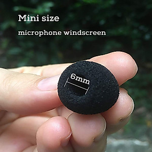 BAISDY 8Pack Mini Size Microphone Windscreen Foam Mic Cover for Lavalier Lapel Microphone with Lapel Clips