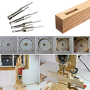 TWSOUL Bench Drill Locator Set, Square Hole Chisel Drilling Machine Woodworking Bench Mortiser Location Tool, Mortising Attachment Kit for Mortising Chisels Tenoning Drilling Machine