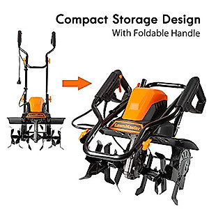 LawnMaster TE1318W1 Corded Electric Tiller 13.5-Amp 18-Inch