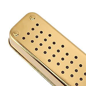 Cutlery Tray, Food Grade Intelligent Drainage Lightweight Kitchen Chopstick Storage Box Practical with Lid for Restaur(Gold)