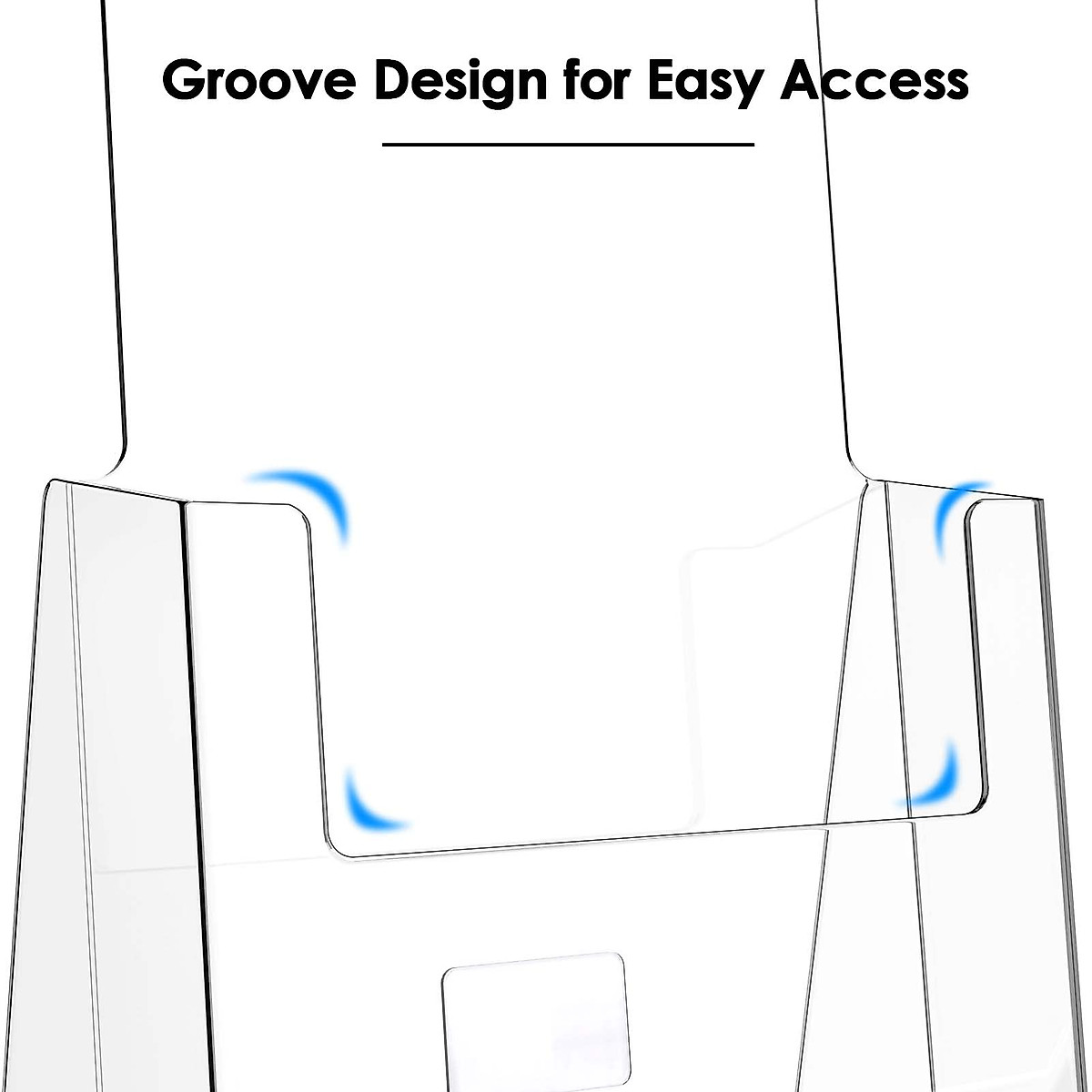 MaxGear Acrylic Brochure Holder 6 x 9 Inches, Clear Literature Holder Acrylic Countertop Organizer Plastic Flyer Display Stand Clear Bi-fold Magazine Holder for Pamphlet, Booklet, Menu, 2 Pack