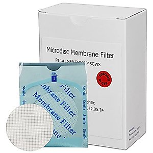 SimPure MCE Gridded Membrane Filter Sterile, 47mm Diameter and 0.45um Pore Size, Individual Pack Membrane Disc Filter, Hydrophilic Filter Paper, Pack of 100