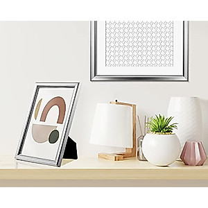 LaVie Home 5x7 Picture Frames (2 Pack, Silver) Simple Designed Photo Frame with High Definition Glass for Wall Mount & Table Top Display, Set of 2 Classic Collection