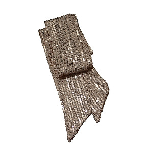 HI-party Small scarf with fashionable sequins for decoration (Golden)