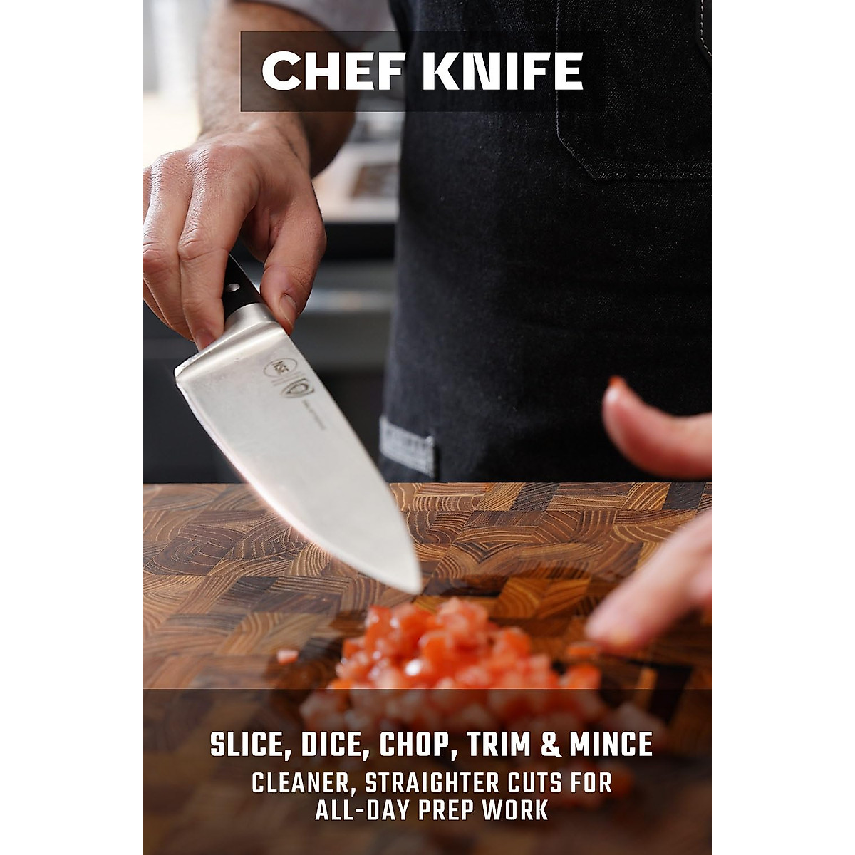 Dalstrong Gladiator Series Elite 3-Piece Knife Set W/Nomad Roll Bag & Individual Sheaths - Chef Essentials - Chef Knife, Santoku Knife, Paring Knife - G10 Handle - High Carbon German Steel