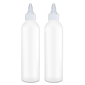 BRIGHTFROM Condiment Squeeze Bottles, 6 OZ Empty Squirt Bottle, Leak Proof - Great for Ketchup, Mustard, Syrup, Sauces, Dressing, Oil, Arts & Crafts, BPA FREE Plastic - 2 PACK (Twist Top)