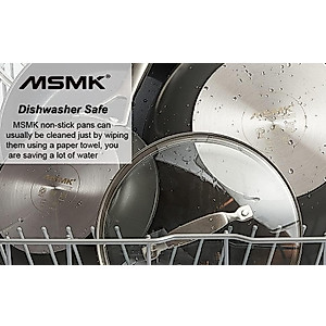 MsMk 8 inch and 10 inch Non Stick Frying Pans, Burnt also Nonstick Frying Pan Set, PFOA Free Non-Toxic, Scratch-resistant, Oven-Safe, Induction Ready, Compatible with All Cooktops