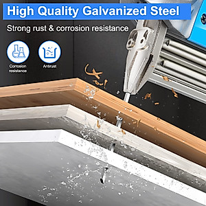 18 Gauge Brad Nails 8 Sizes (2",1-3/4",1-1/2",1-1/4",1",3/4",5/8",2/5") Galvanized 18 GA Nail Gun Nails Assorted and Small Finishing Nails for Pneumatic, Electric Brad Nailer (1600)