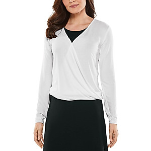 Coolibar UPF 50+ Women's Vrae Everyday Fashion Wrap - Sun Protective (Large- White)