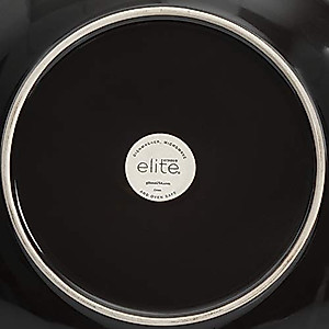 Gibson Elite Couture Bands Round Reactive Glaze Stoneware Dinnerware Set, Service for Four (16pcs), Blue and Cream