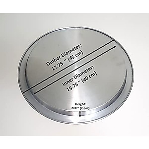 DLK - 18'' XXL - Big Aluminum Kunefe Tray, Kunafa Plate set, Kunefe Pan for Sweet ,Kunafeh or Kadaifi, Silver