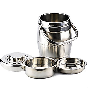 Thermal Lunch Box Stainless Steel Double Wall Food Jar Hot or Cold (2.3 Quarts)