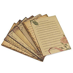 56 Sheet Stationery Paper, Yoption Old Fashioned Letter Writing Stationery Paper 7 Different Vintage Retro Style (Writing Stationery Paper Letter Set)