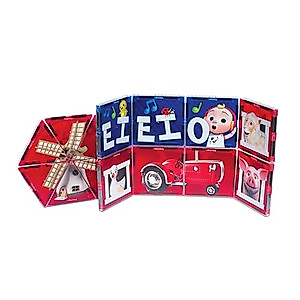 CreateOn CoComelon® Farmyard Songs Magnetic Tile Set, Magnetic Kids Building Toys, Educational Stem Toys for Ages 3+, 19 Pieces