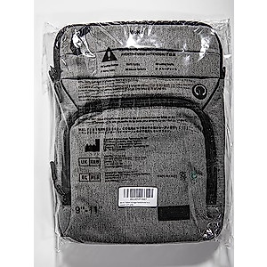 MoKo 9-11 Inch Tablet Sleeve Bag, Fits New iPad Air/Pro 11 inch 2024,iPad Air 5/4th 10.9,iPad 9/8/7th 10.2,iPad 10th Gen 10.9,Tab S9 11,Multifunctional Bag with Shoulder and Headphone Port, Light Gray