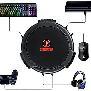 ZJFKSDYX C91MAX Keyboard Mouse Adapter Converter, Controller Adapter Converter for Xbox One, Xbox Series X/S, PlayStation 5, PlayStation 4 and Nintendo Switch【Support 3.5MM Headset】
