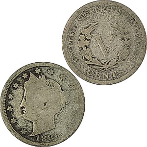 1886 Liberty Head V Nickel 5 Cent Piece AG About Good 5c SKU:IPC6577