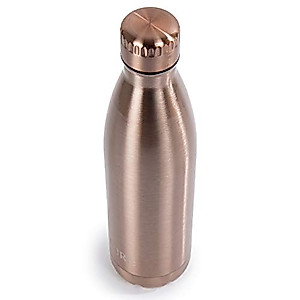 PURE Drinkware Pure Premium-Quality 750ml Sports CTG Large Stainless Steel Vacuum Insulated Metallic Water Bottle, 25 oz, Rose Gold